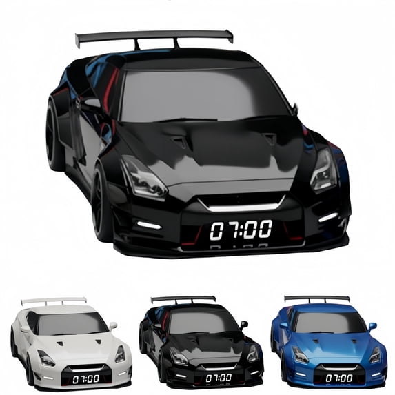 1Pcs Super Sports Alarm Clock With Realistic Engine Sounds And Dynamic ...