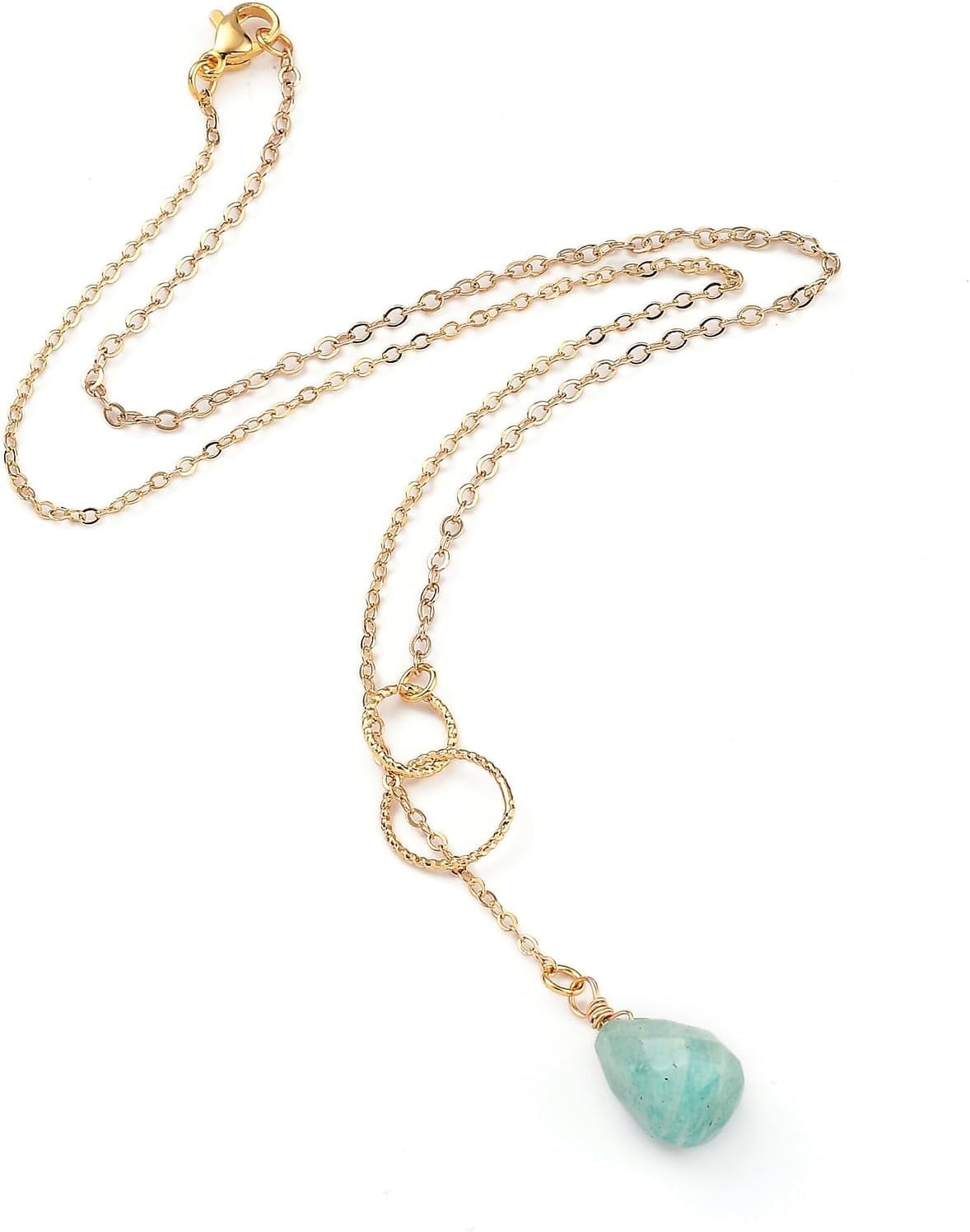 1Pcs Teardrop Pendants Necklaces 2mm Minimalist Chain Necklace Choker ...