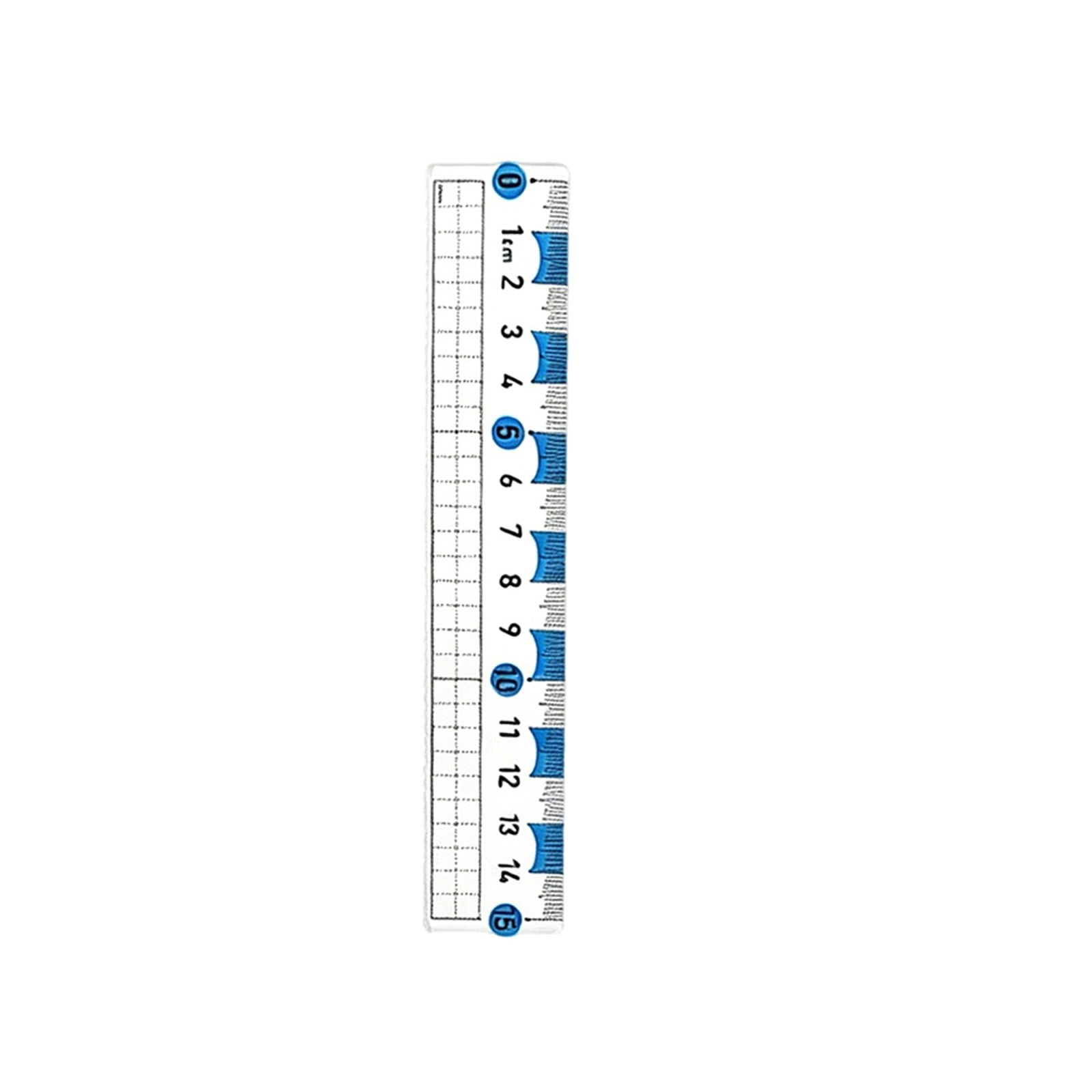 1Pcs Two-Tone Straight Plastic Ruler, 15cm/5.9in Clear Measuring Ruler ...