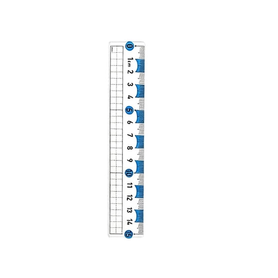 1Pcs Two-Tone Straight Plastic Ruler, 15cm/5.9in Clear Measuring Ruler ...