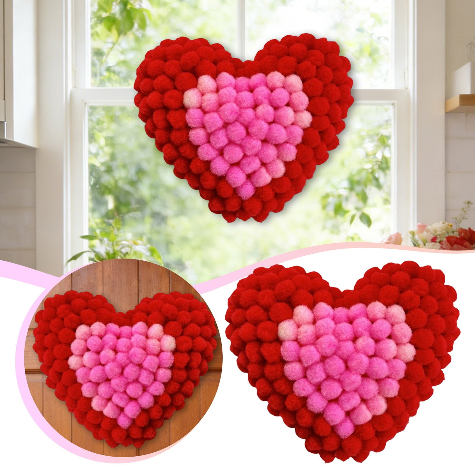 1Pcs Valentine's Day Indoor Scene Valentine's Day Heart Indoor Home ...