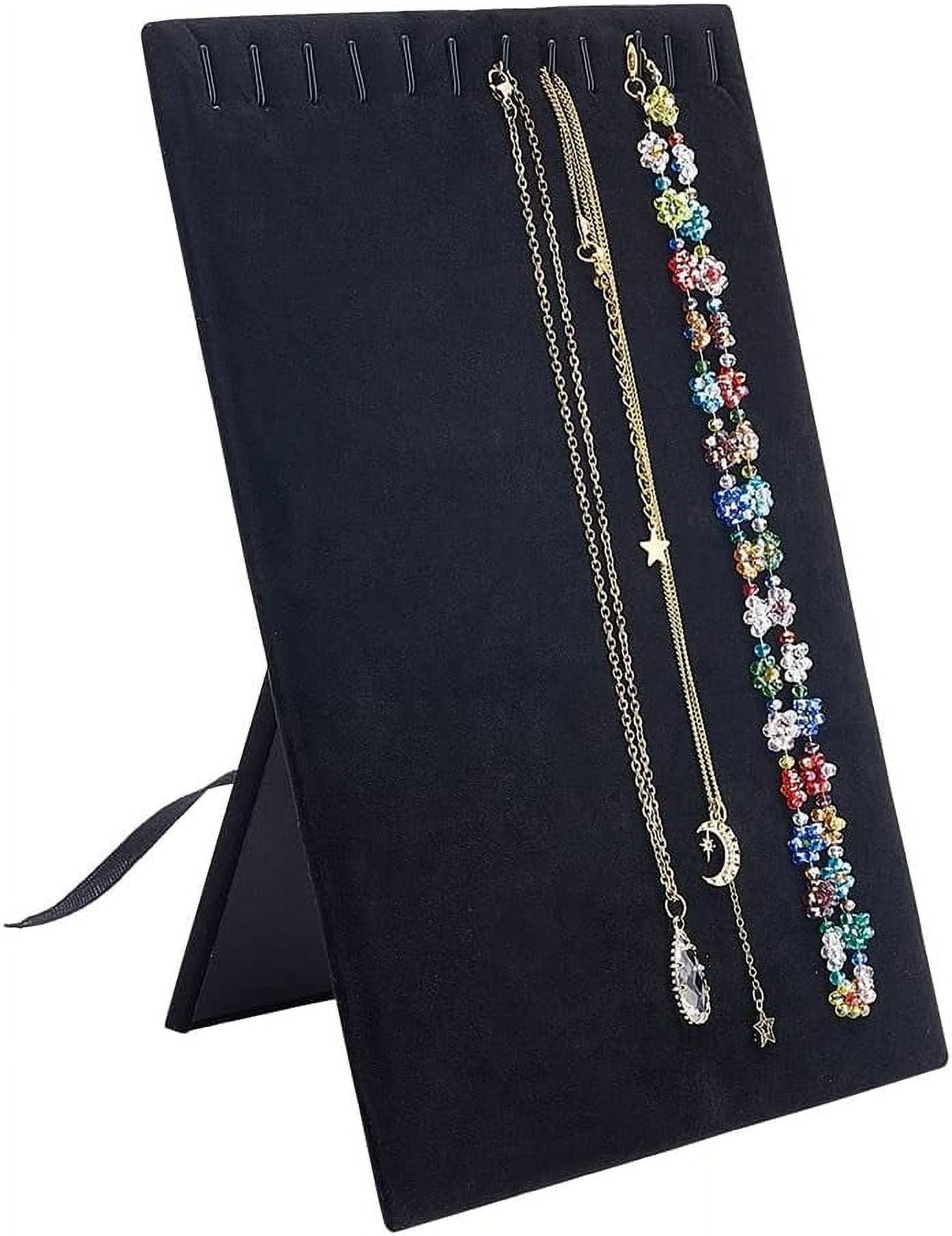 1Pcs Velvet Necklace Display Planks 25x20x0.4cm Rectangle Wooden 12 ...
