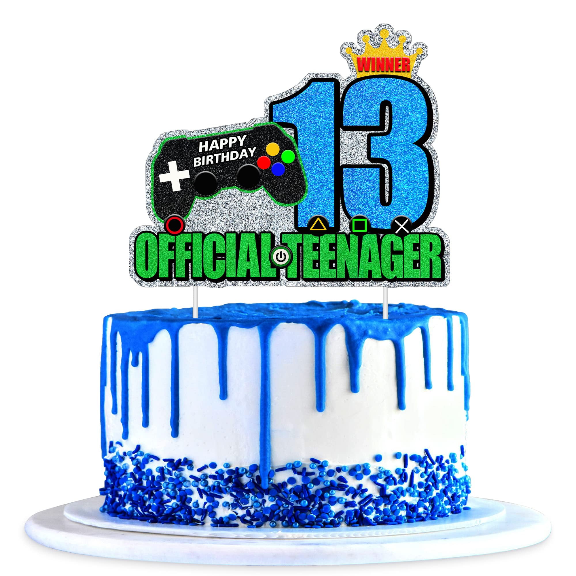 1Pcs Video GameITSC 13th Official Teenager Cake Topper - 13 Old ...