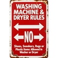 1Pcs Washing Machine & Dryer Rules Funny Metal Signs 8x12 Inch ...