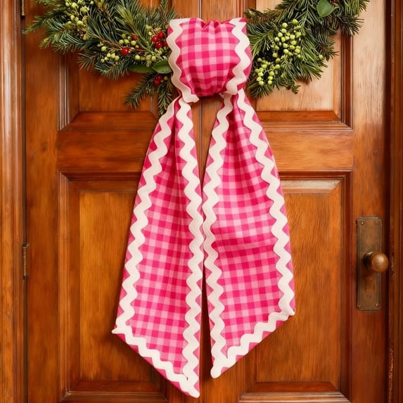 1Pcs Wave Plaid Ribbon Curtain Tieback, Wavy Grid Streamer for Wedding ...