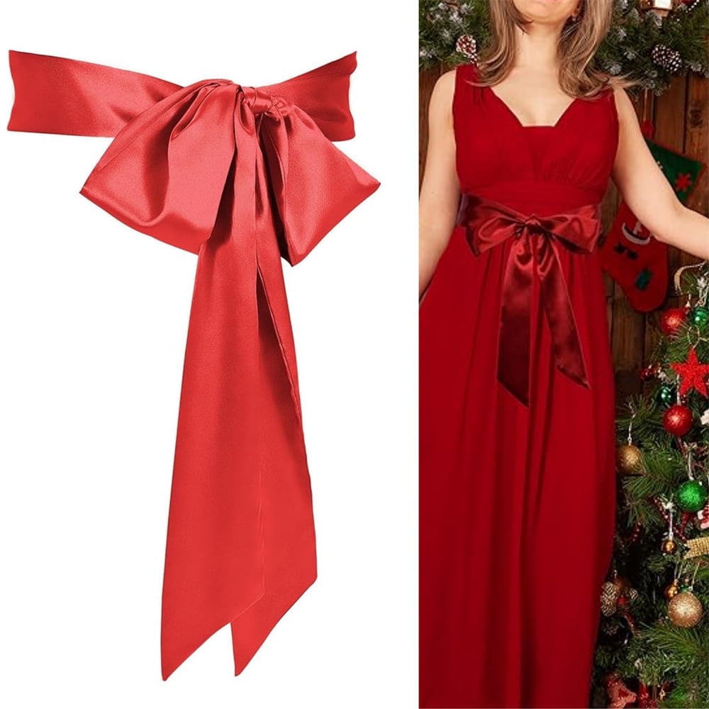 1Pcs Wedding Satin Sash Belt,Red Bridal Belt,Women Silk Dress Sash,Bow ...