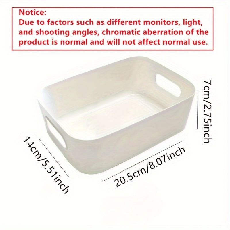 1Pcs White Plastic Storage Box，with Handle - Multifunctional Toy，Family ...