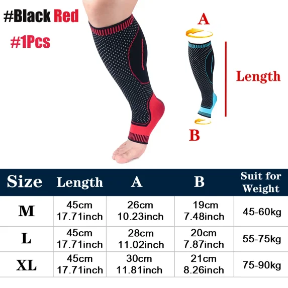 1Pcs Women Men Compression Calf Sleeve Support Suitable For Running ...