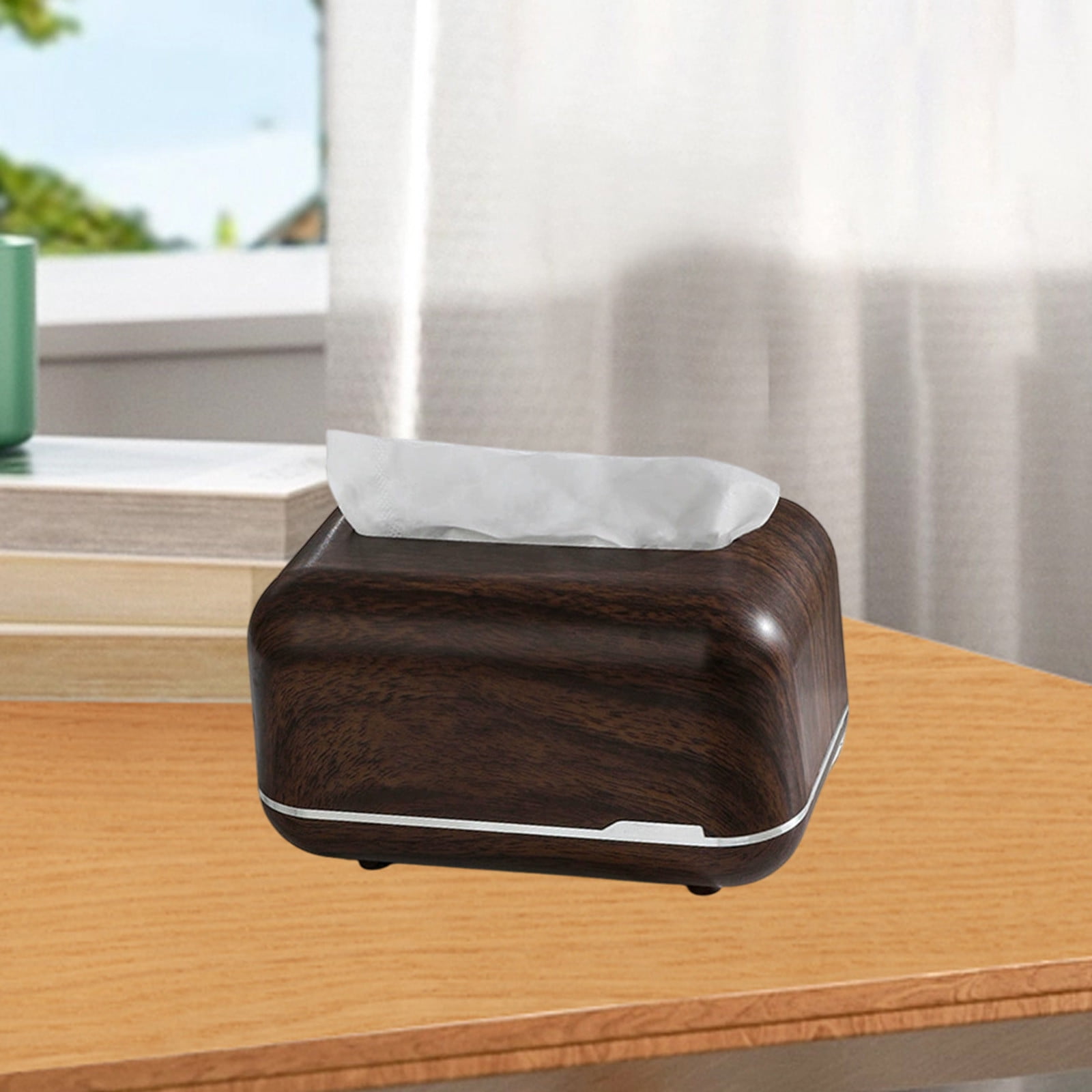 1Pcs Wood-Grain Tissue Box Cover Square - Oak Wood Tissue Box Holder ...