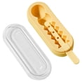 1Pcs Yellow Silicone Ice Molds Reusable Popsicle Maker for Juice Yogurt ...