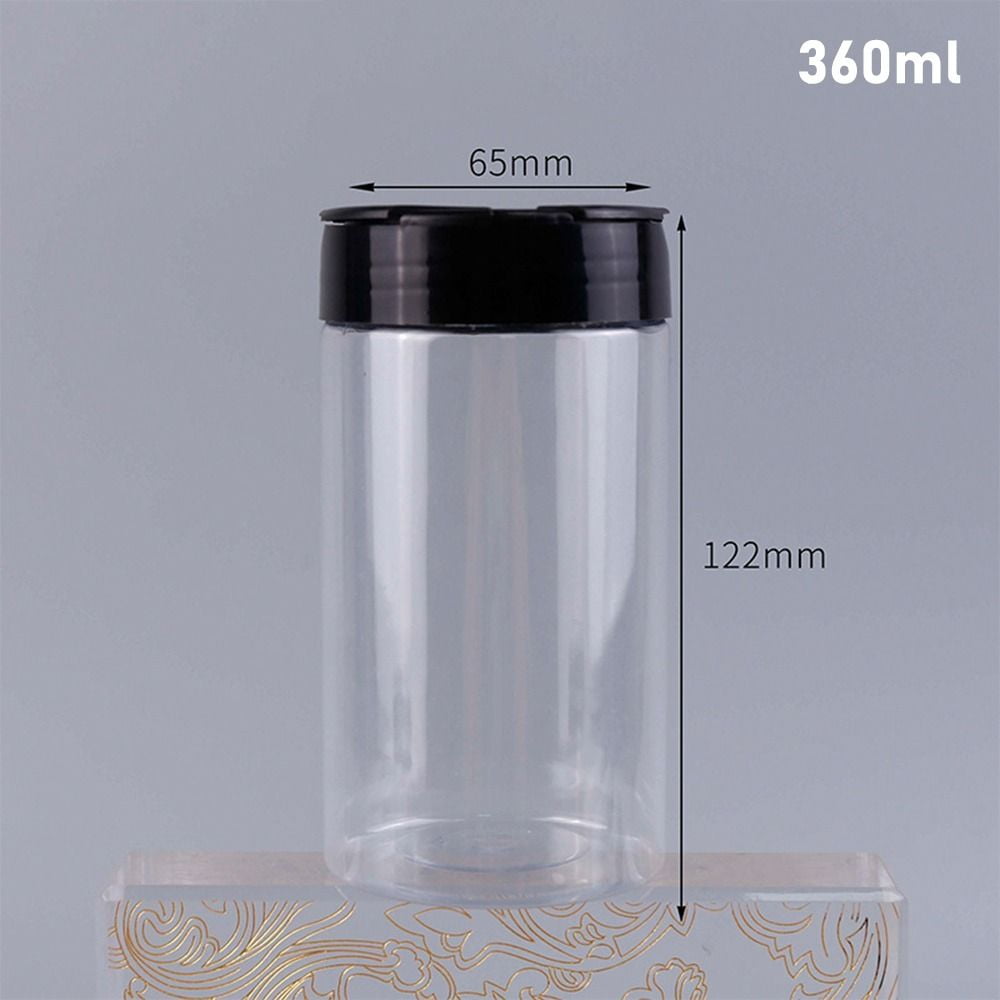 1Pcs for Herbs Powders Salt Pepper Plastic 130ml-600ml Clear BBQ Condiment Box with Butterfly ...