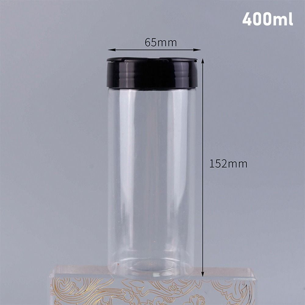 1Pcs for Herbs Powders Salt Pepper Plastic 130ml-600ml Clear BBQ Condiment Box with Butterfly ...