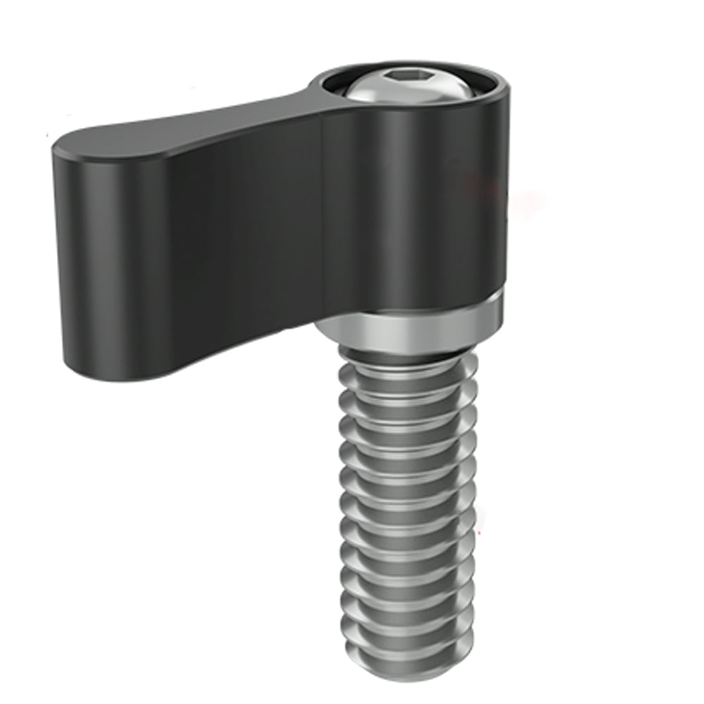 1Piece Black Aluminum alloy adjustable screws M4mm x 15mm diameter ...