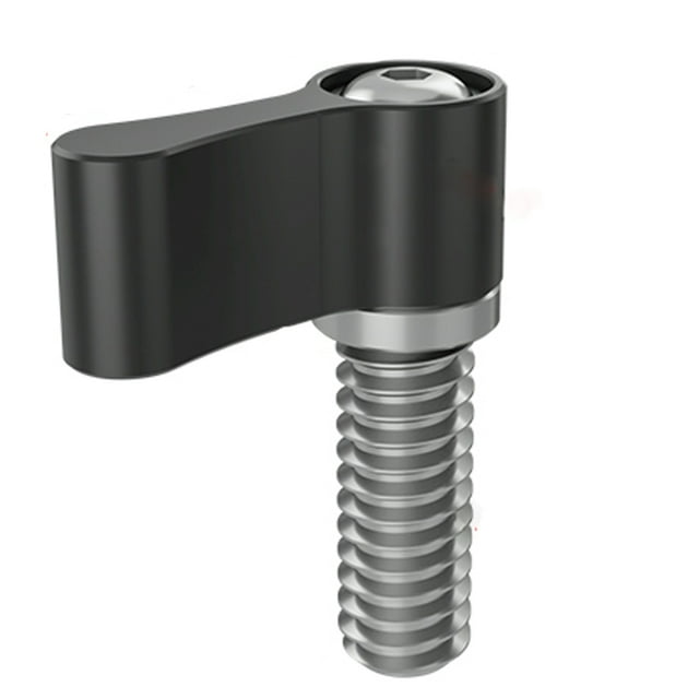 1Piece Black Aluminum alloy adjustable screws M4mm x 15mm diameter ...