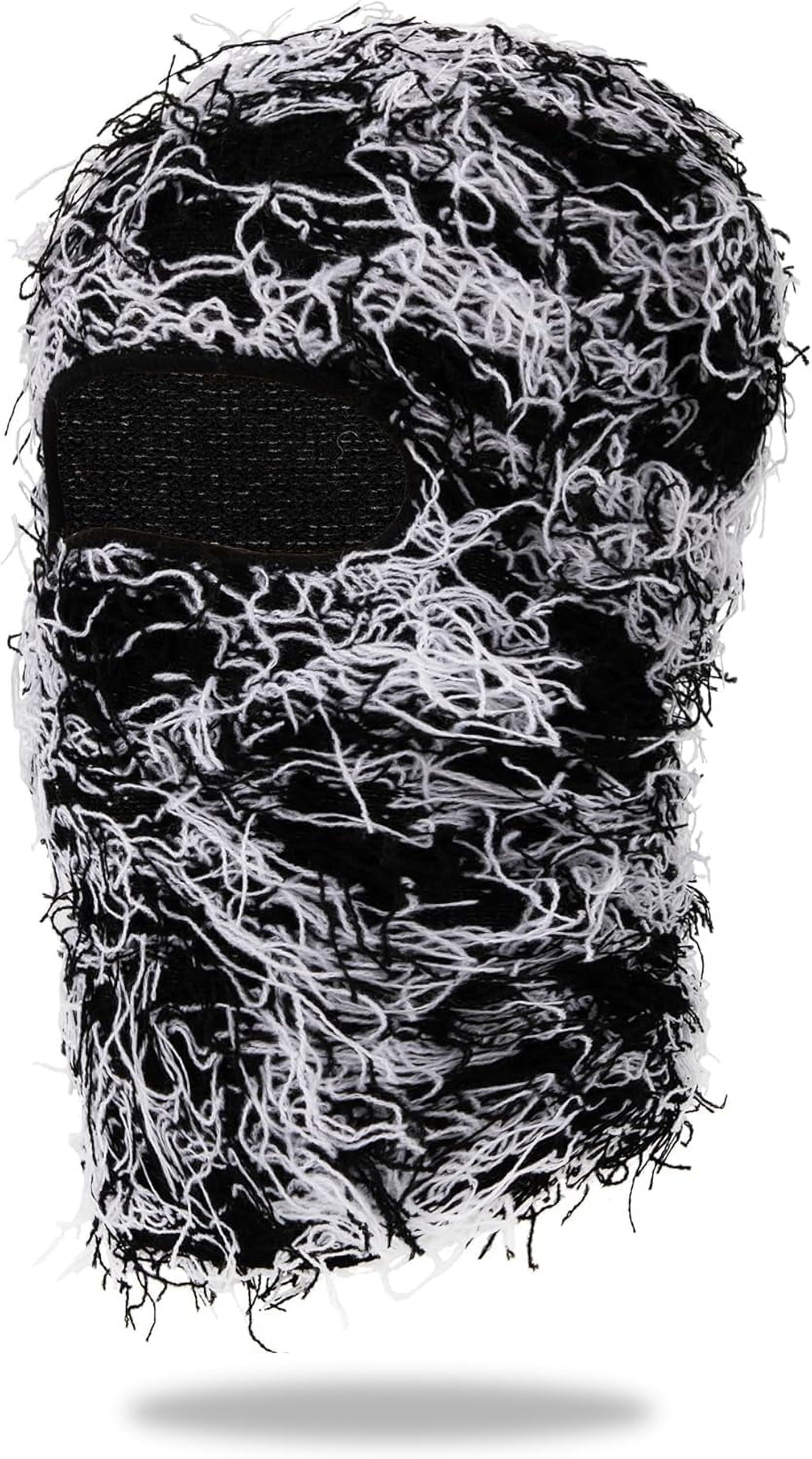 1Piece Distressed Balaclava Ski Mask for Men/Women Knitted Full Face ...