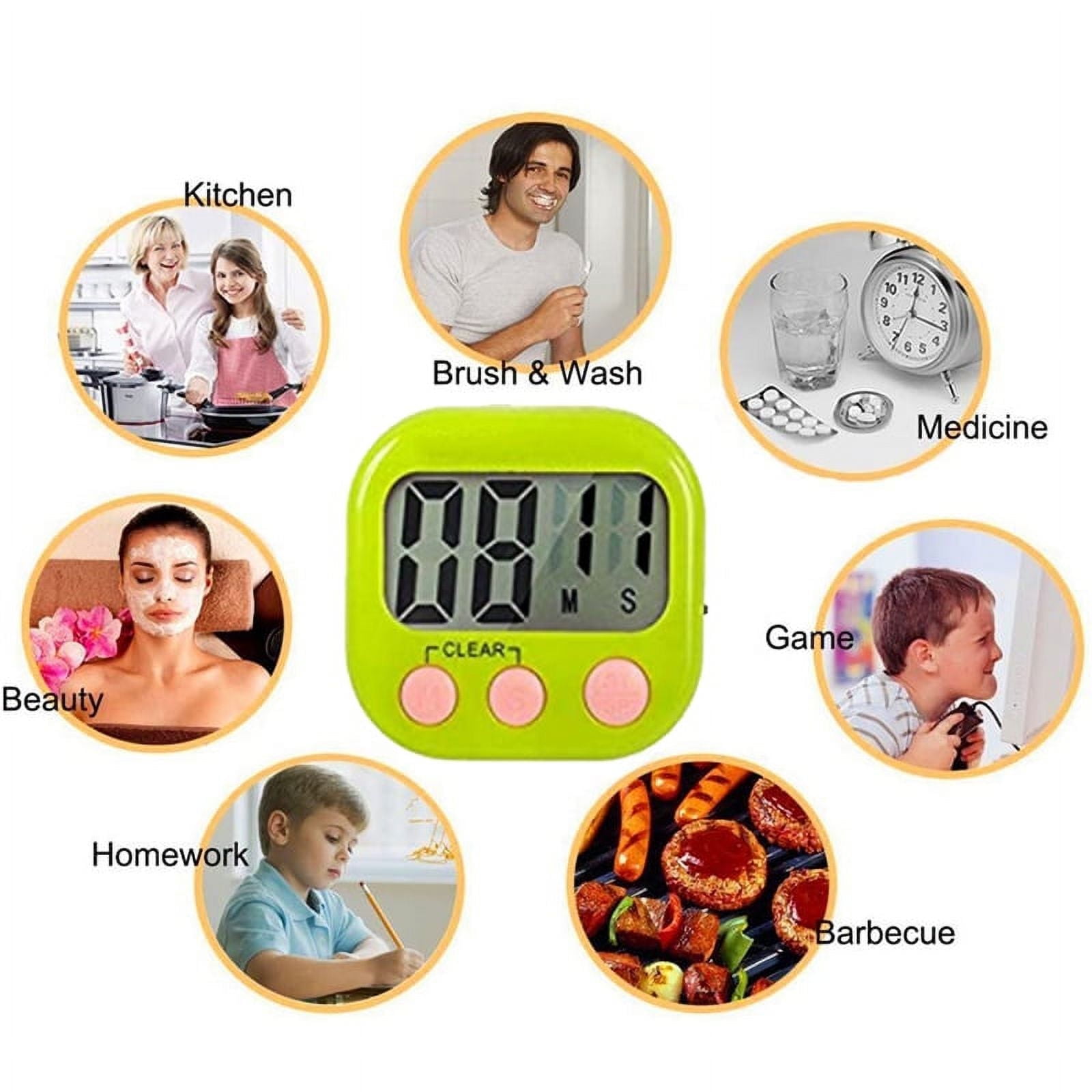 1Piece Multi-Function Electronic Timer, Kitchen Timer, Stopwatch Count Up and Down,Management ...