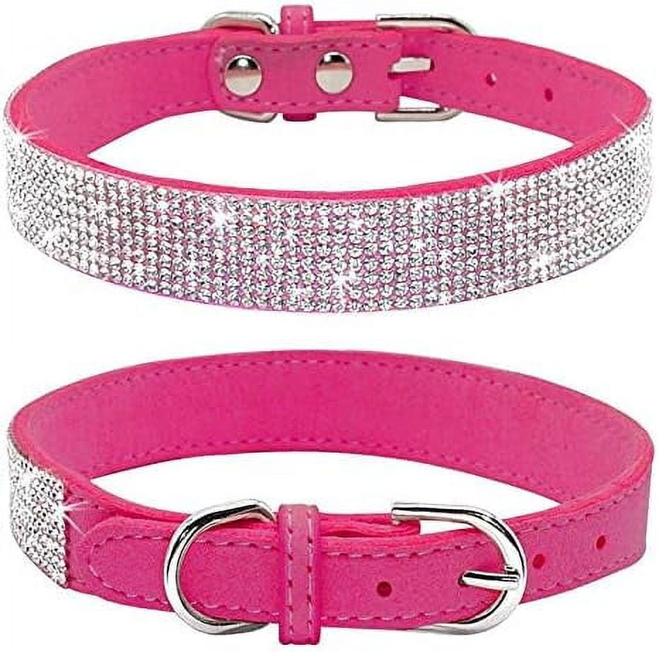 1Piece Rhinestone Dog Collar, Cute Dazzling Sparkling Soft Suede ...