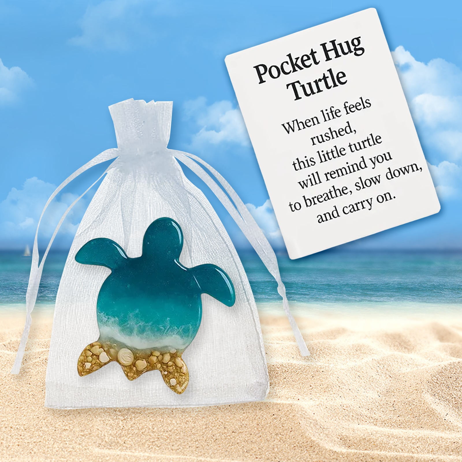 1Pieces Cute Dog Pocket Hug Cards - sea turtle| Greeting Cards for ...