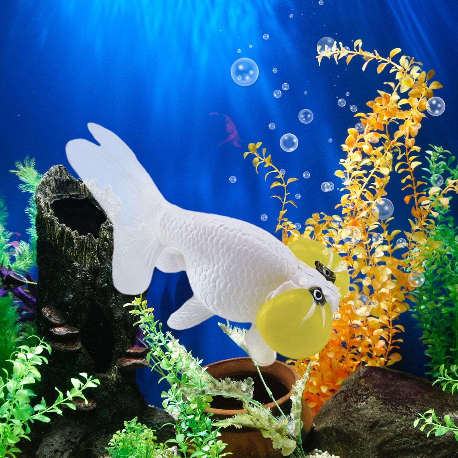1Pieces Fake Goldfish Plastic Floating Artificial Aquarium Fish ...