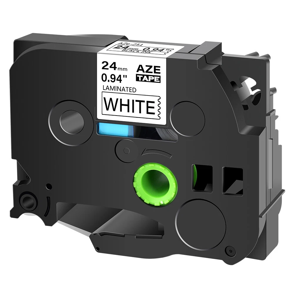 1Pk 24Mm Tz 251 Tze251 Black On White Label Tape For Brother P-Touch ...
