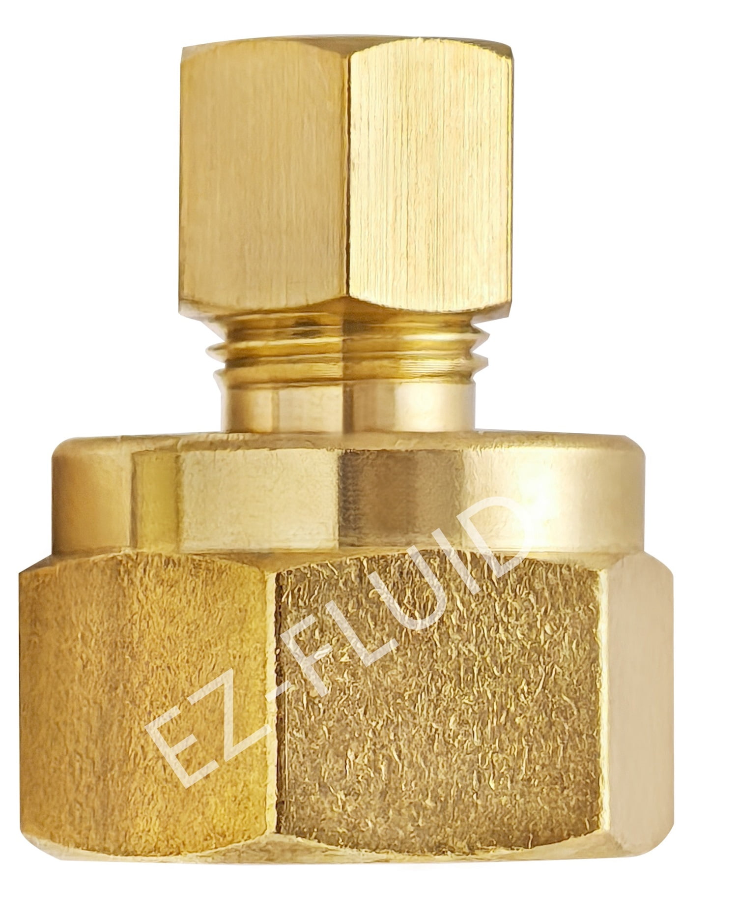 (1Pk) EZ-Fluid 1/4" Comp x 3/8" FIP Compression x FIP Female Adapter ...