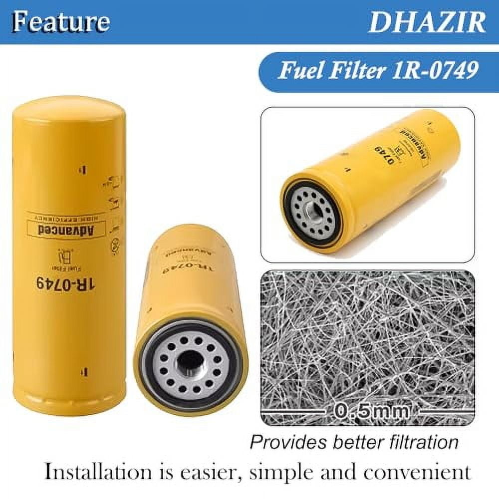 1R-0749 Advanced High Efficiency Fuel Filter, Compatible With ...