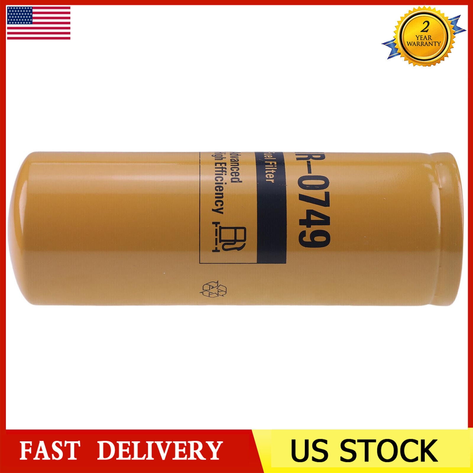 1R0749 Fuel Filter Fit: Cat Ford Freightliner Kenworth Peterbilt ...