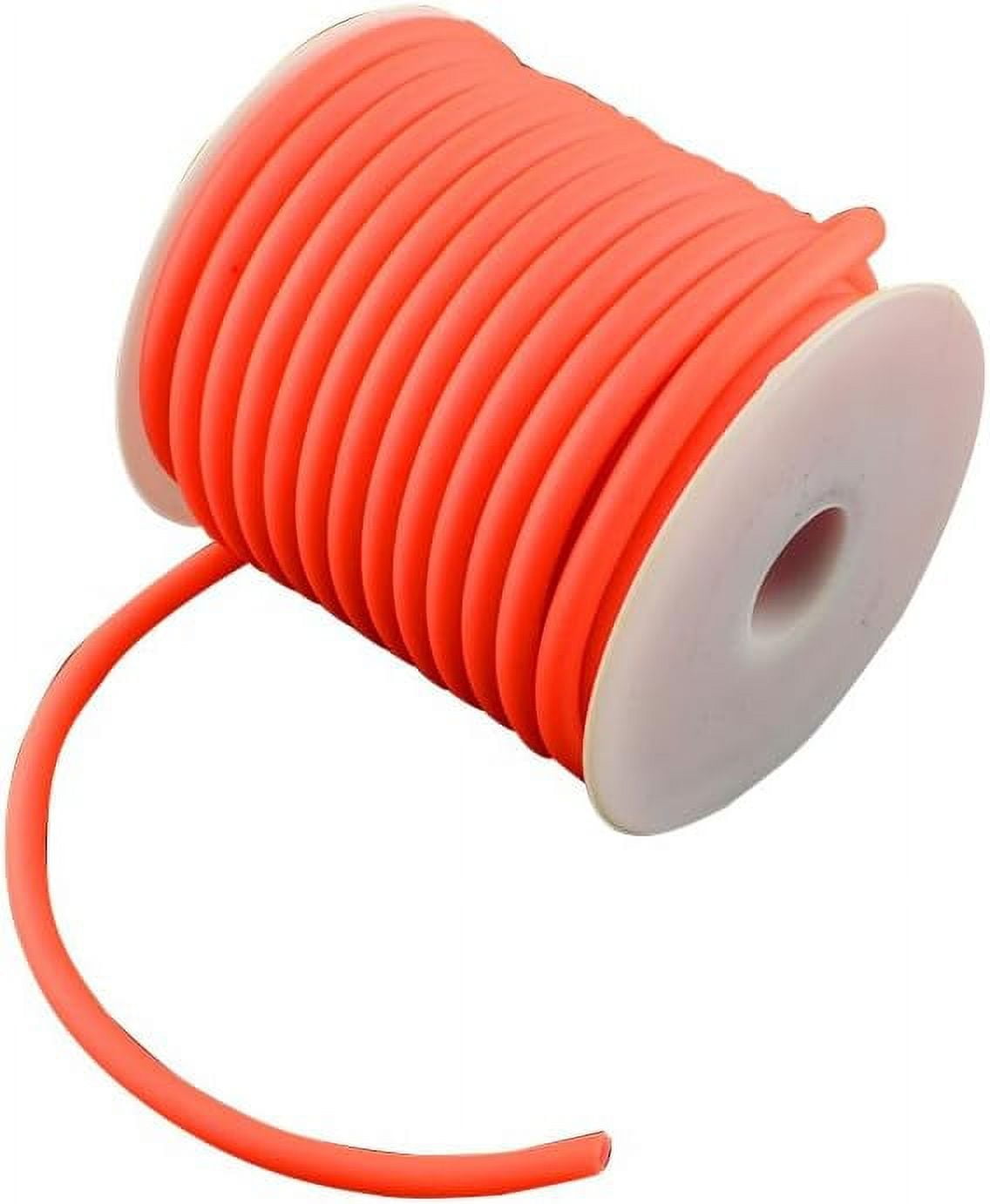 1Roll 10m 5mm Silicone Rubber Cord with 3mm Hole Wrapped Around White ...