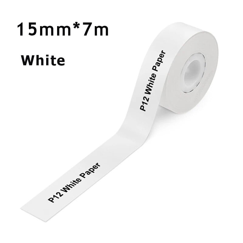1Roll 15mm*4M/15mm*7M Adhesive Continue Label Paper for P12/P15/P50/Q30 ...