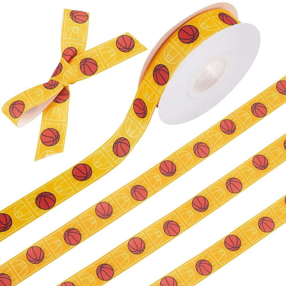 1Roll 25 Yards 7/8" Wide Sports Ribbon for Crafting Basketball ...