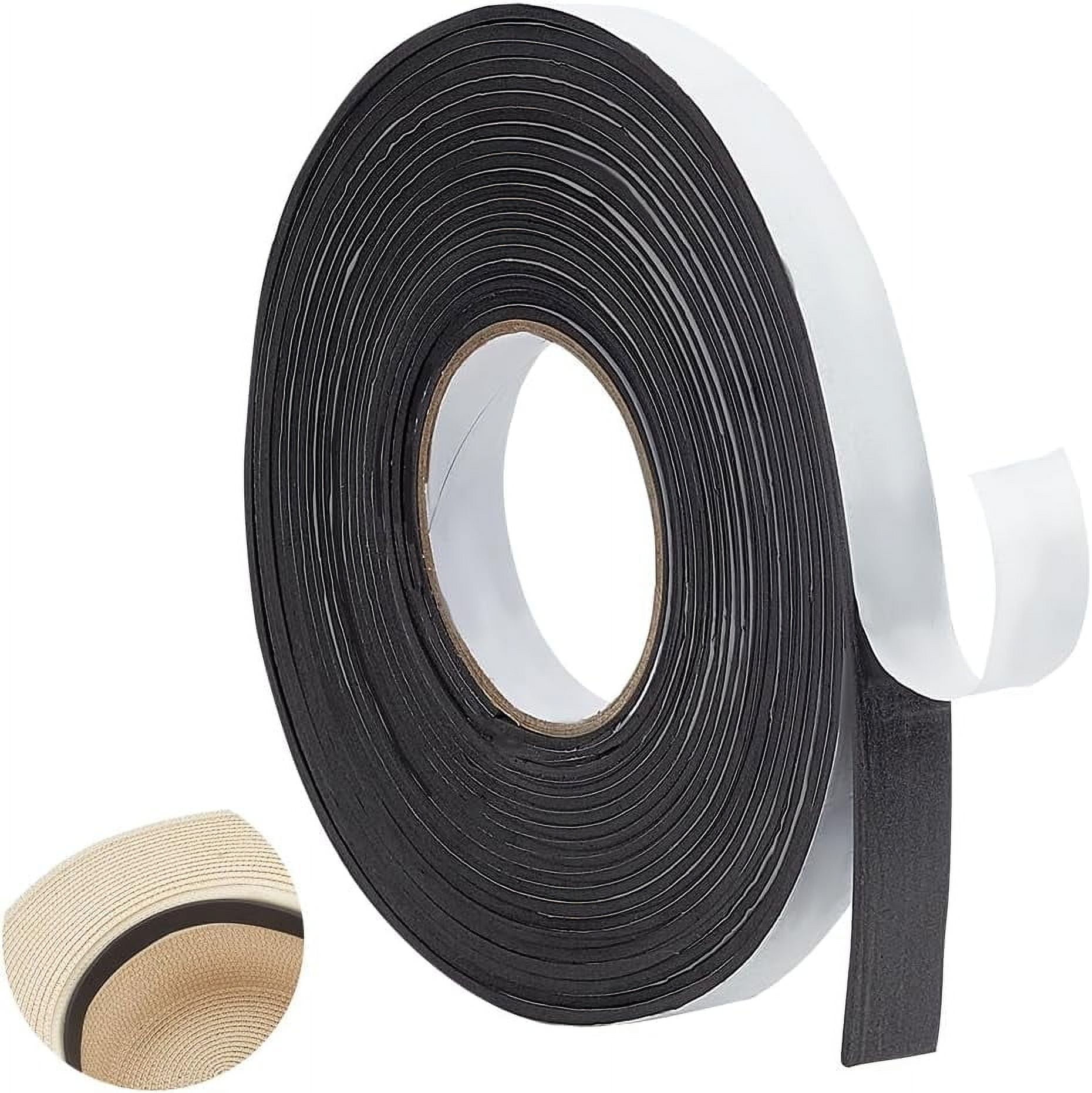 1Roll 32.8 Feet Hat Tape Roll Black Hats Size Reducer Insert Foam ...