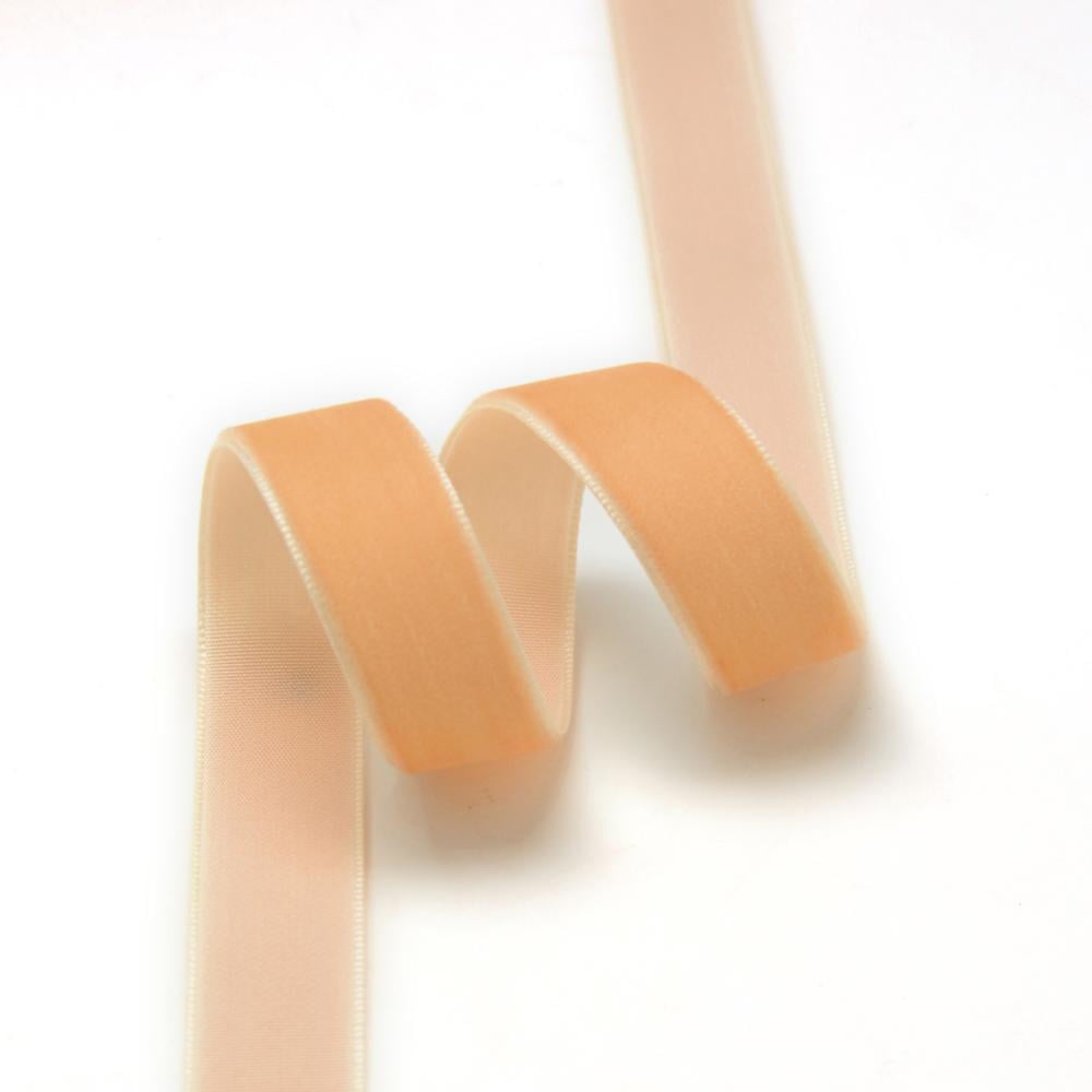 1Roll 5/8 inch Single Face Velvet Ribbon Sandy Brown 5/8 inch(15.9mm ...