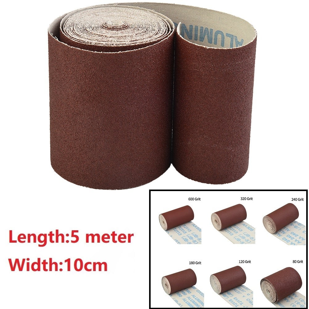 1Roll 5M 80-600 Grit Emery Cloth Roll Polishing Sandpaper For Grinding ...