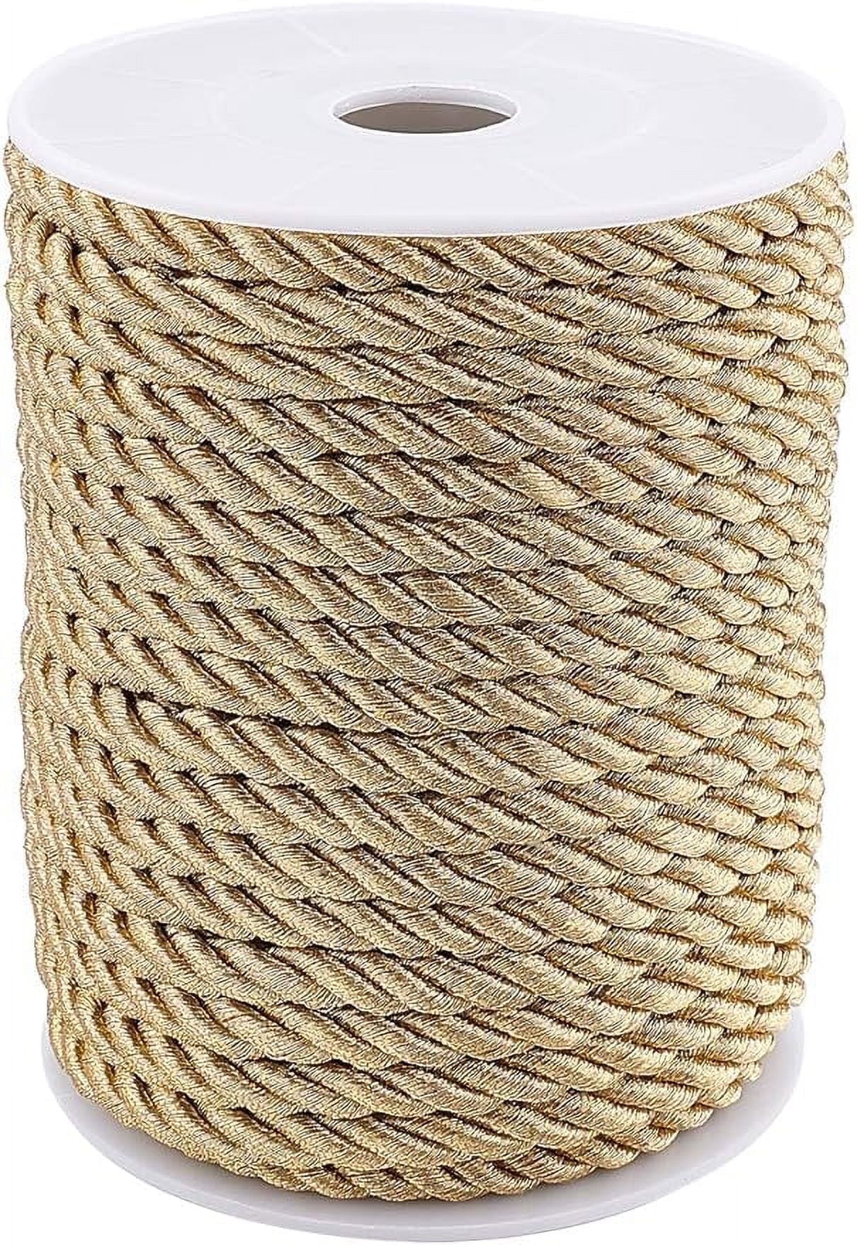 1Roll 5mm/ 18 Yards Twisted Cord Silk Ropes 3-Ply Nylon Decorative Cord ...