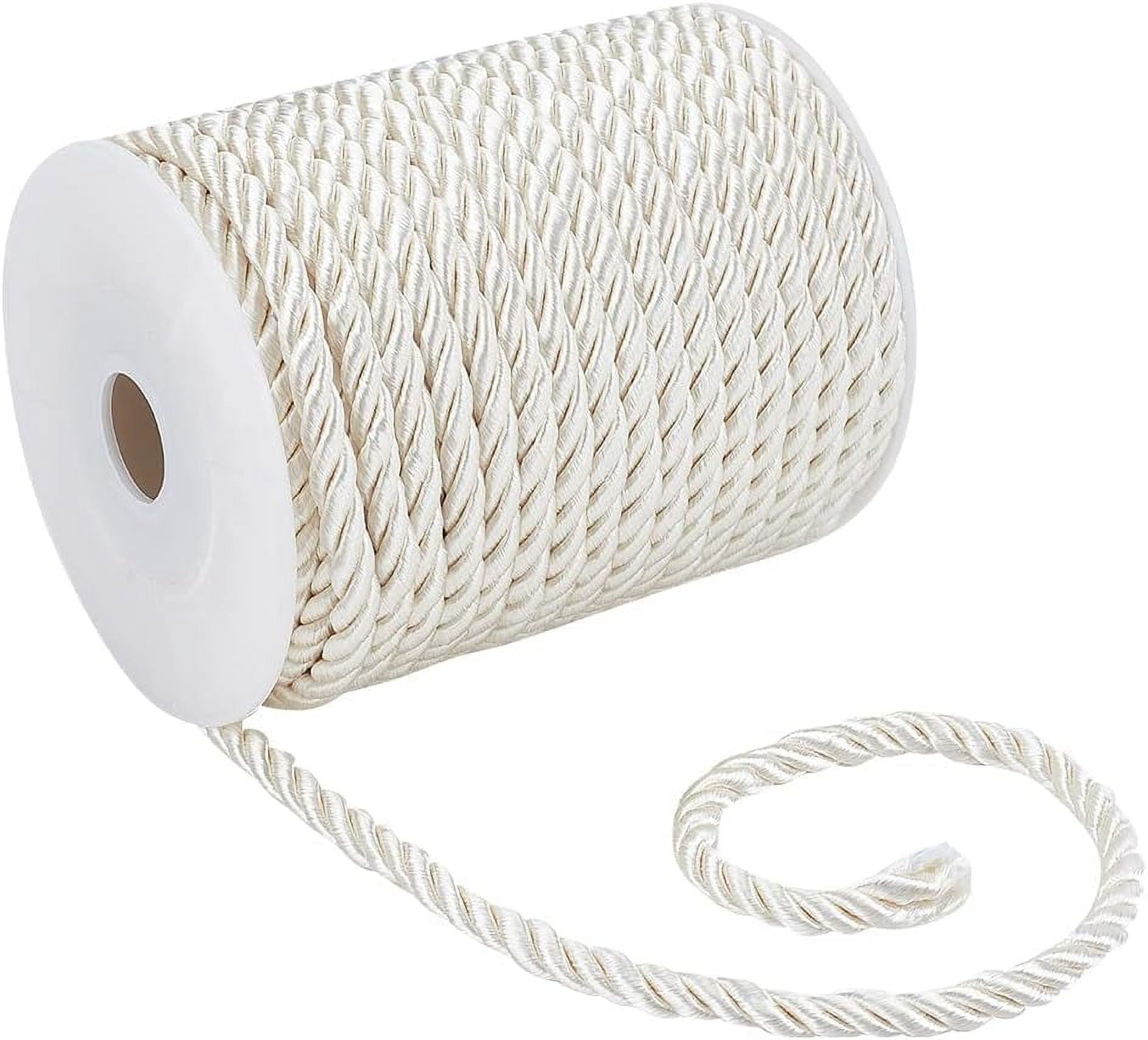 1Roll 5mm/ 18 Yards Twisted Rope for Crafts Nylon Twisted Cord Trim ...