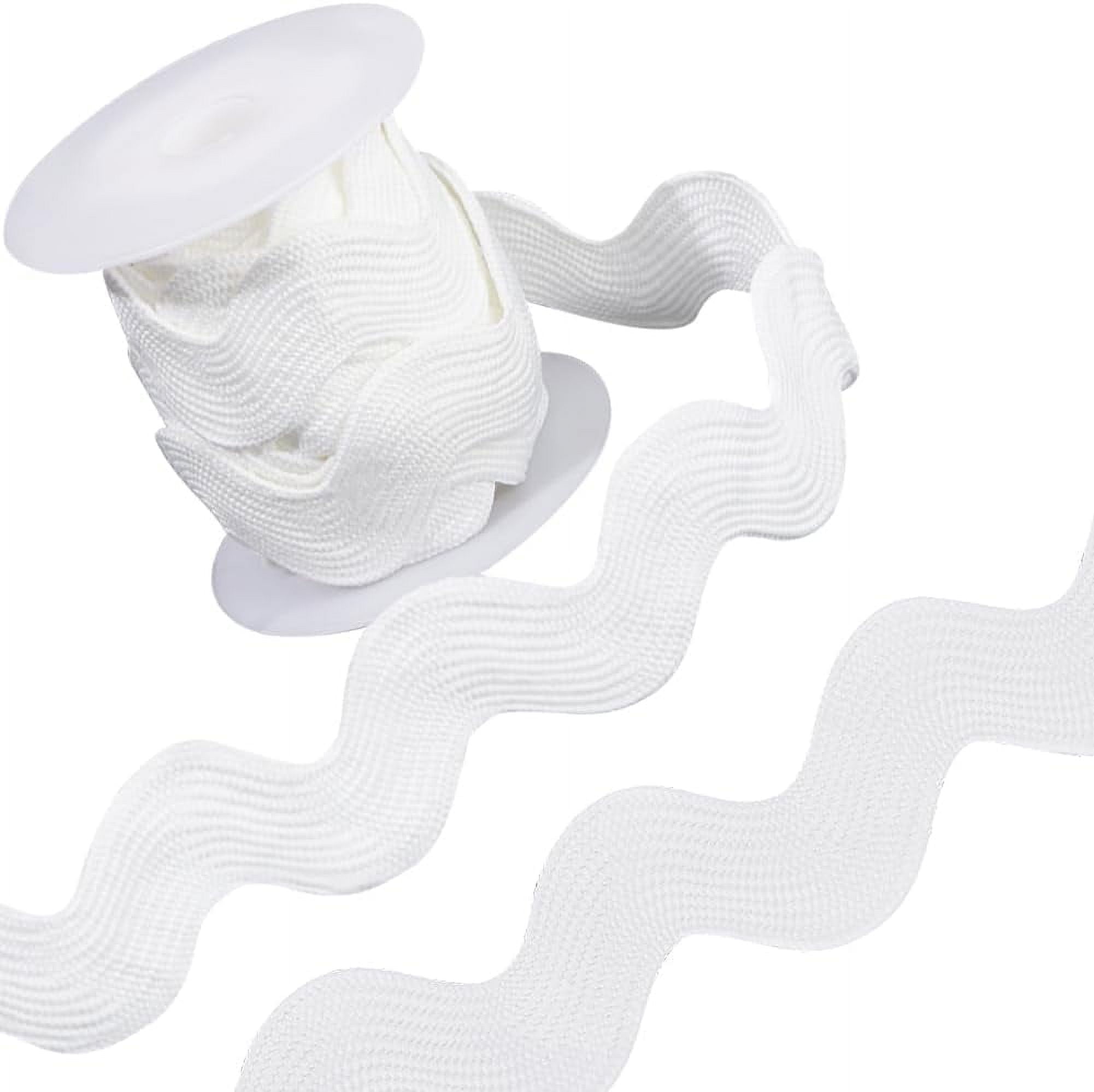 1Roll 7/8 inch White RIC Rac Trim Ribbon 5Yards Rick Rack Wave Sewing ...