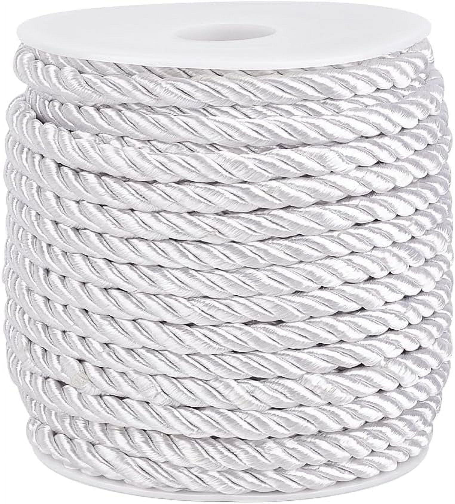 1Roll 8mm 21 Yards Window Decorative Rope Silvery Handfasting Cord ...