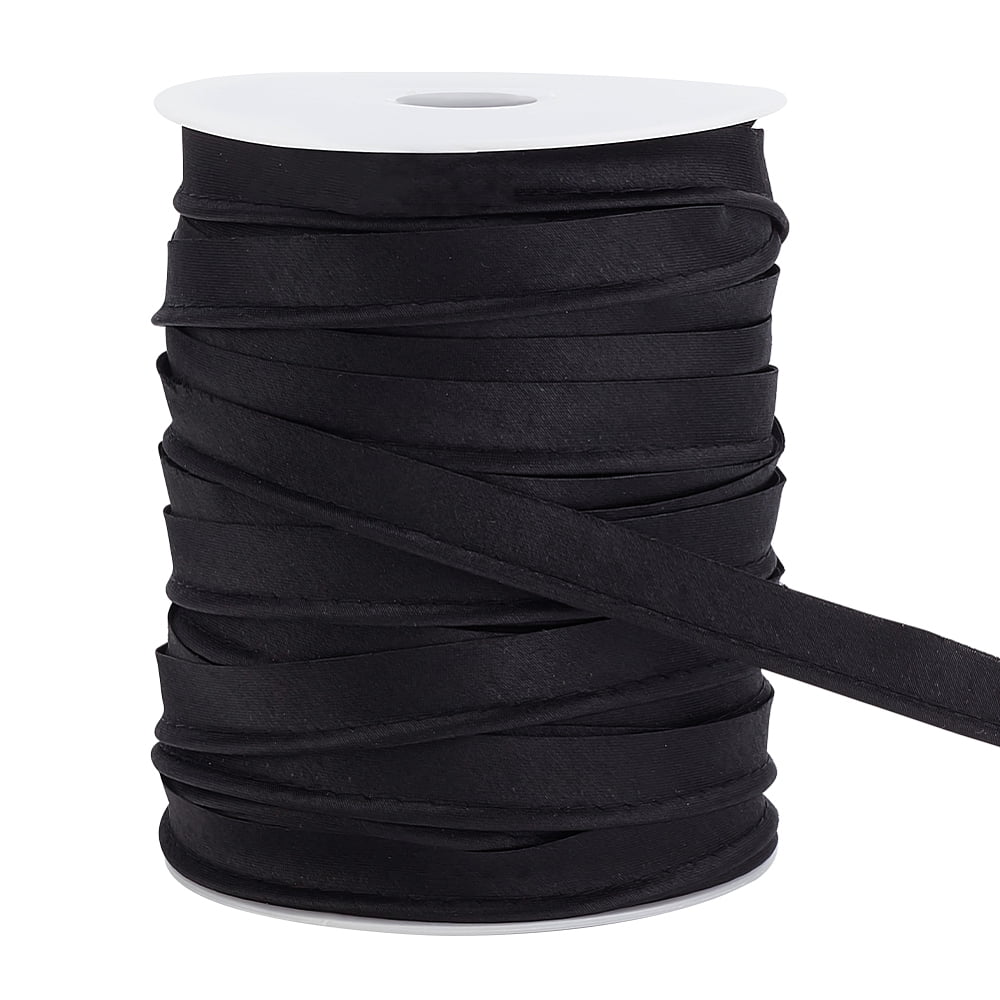 1Roll Black Piping Bias Tape 54 Yards/50m Polyester Piping Trim 1/2 ...