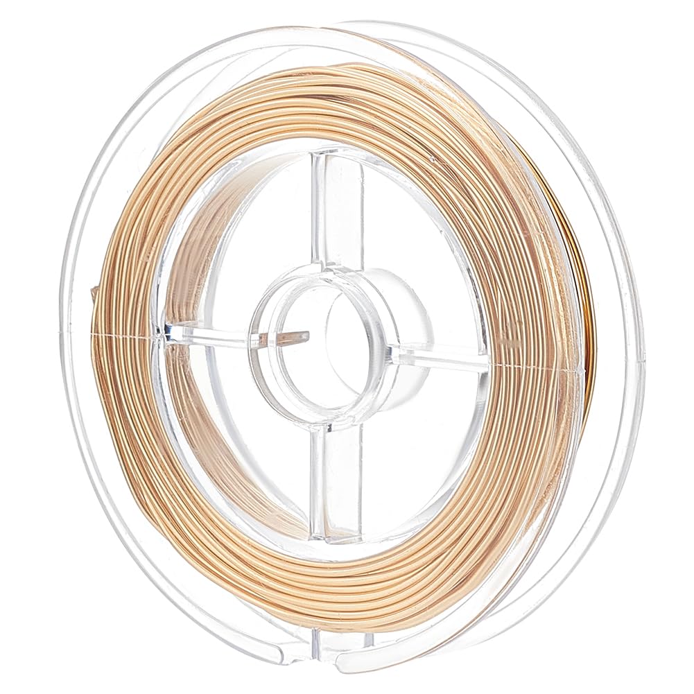 1Roll Brass Wire Round Real 14K Gold Plated 18 Gauge 1mm 32.81 Feet(10m ...