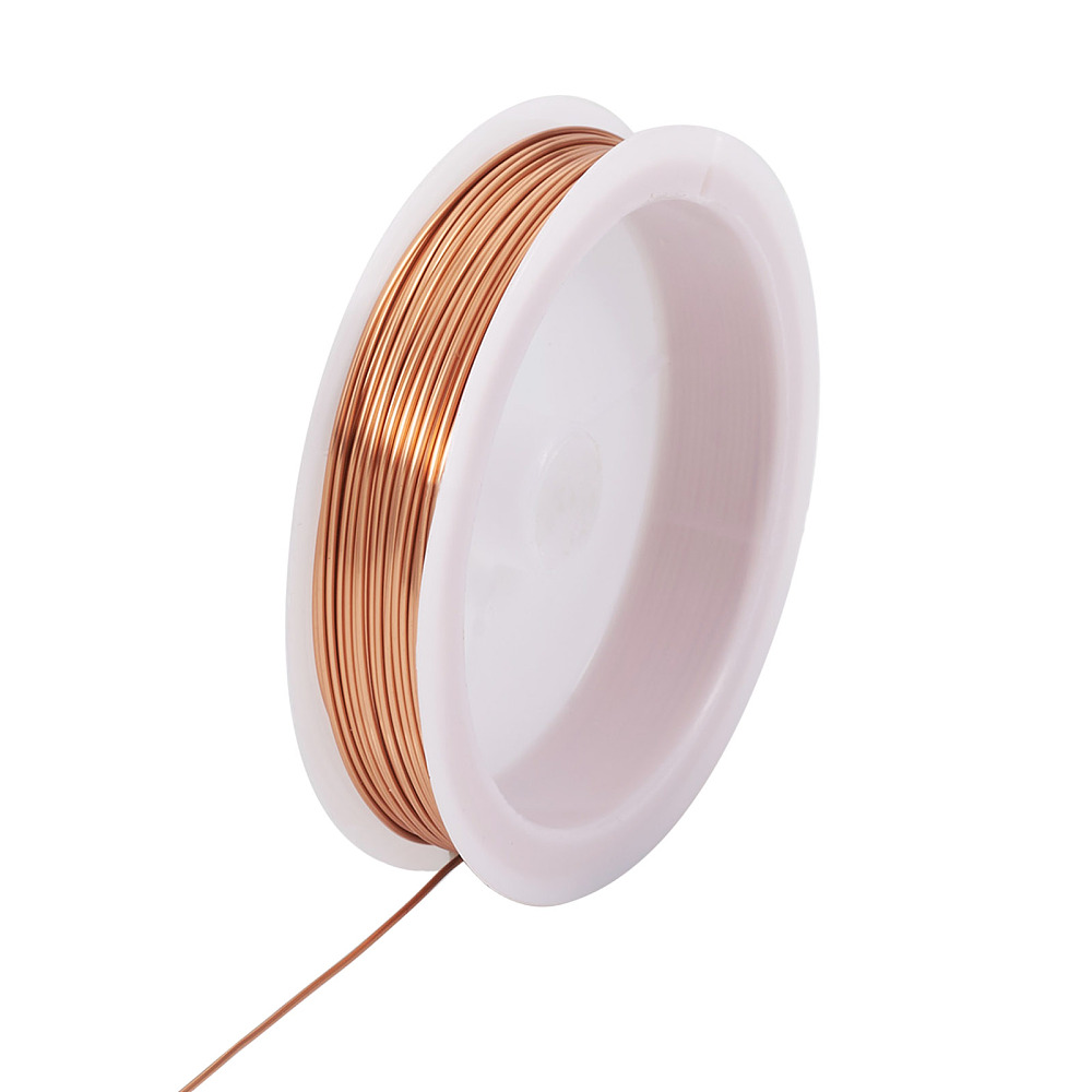 1Roll Copper Wire Round for Jewelry Making Raw(Unplated) 21 Gauge 0.7mm ...