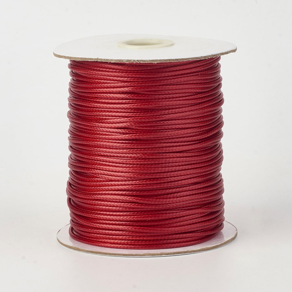 1Roll Eco-Friendly Korean Waxed Polyester Cord Dark Red 0.5mm 169.51 ...