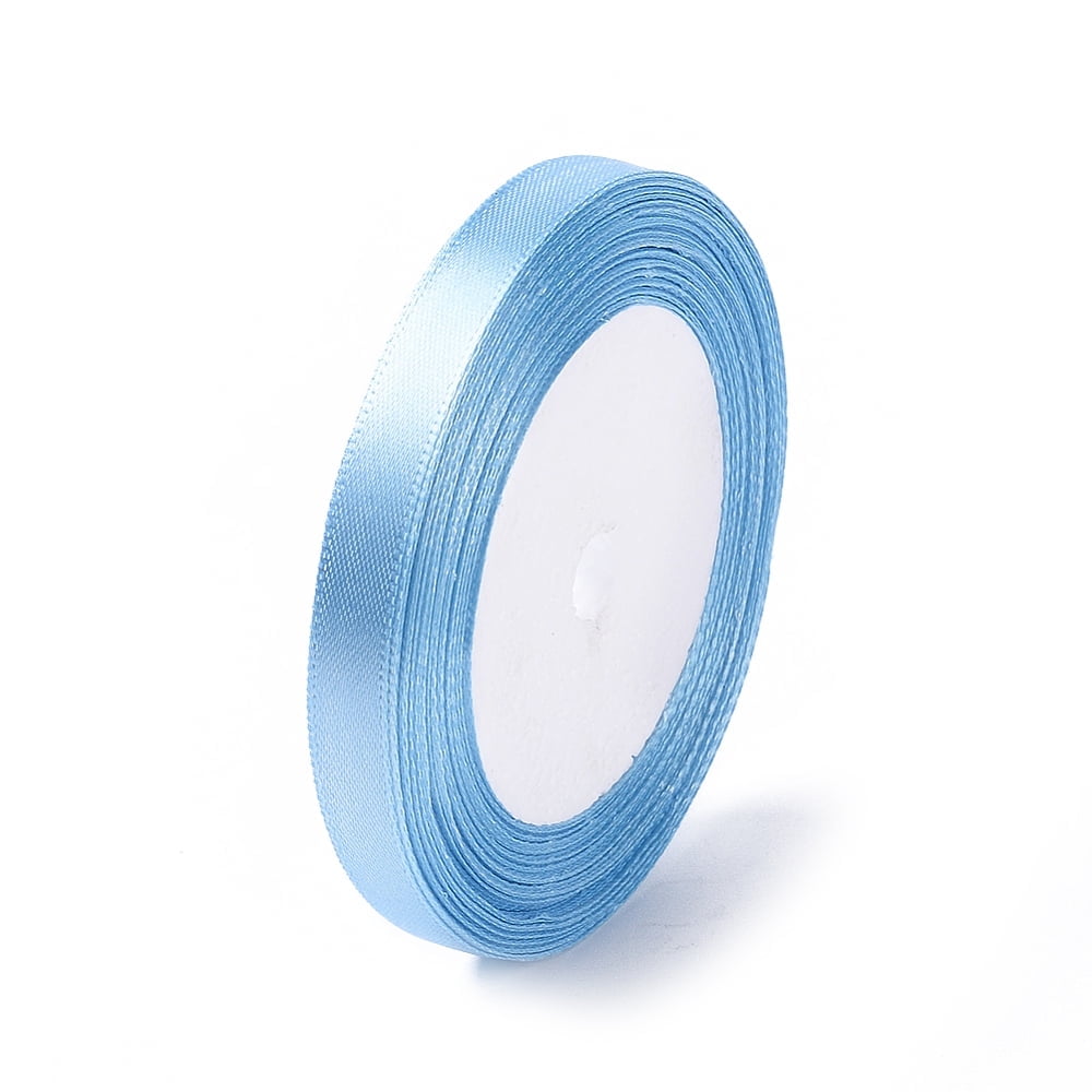 1Roll Garment Accessories 3/8 inch(10mm) Satin Ribbon Sky Blue 25yards ...
