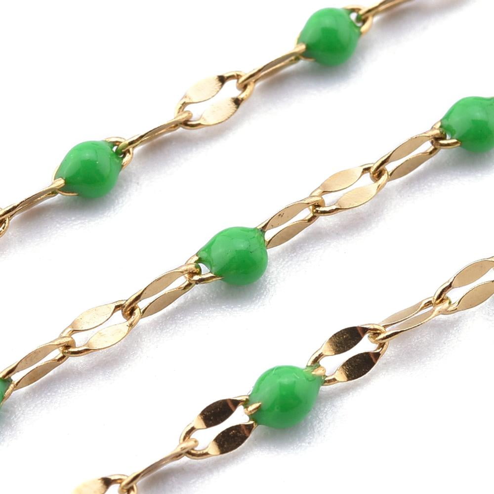 1Roll Ion Plating(IP) 304 Stainless Steel Link Chains with Spool with ...