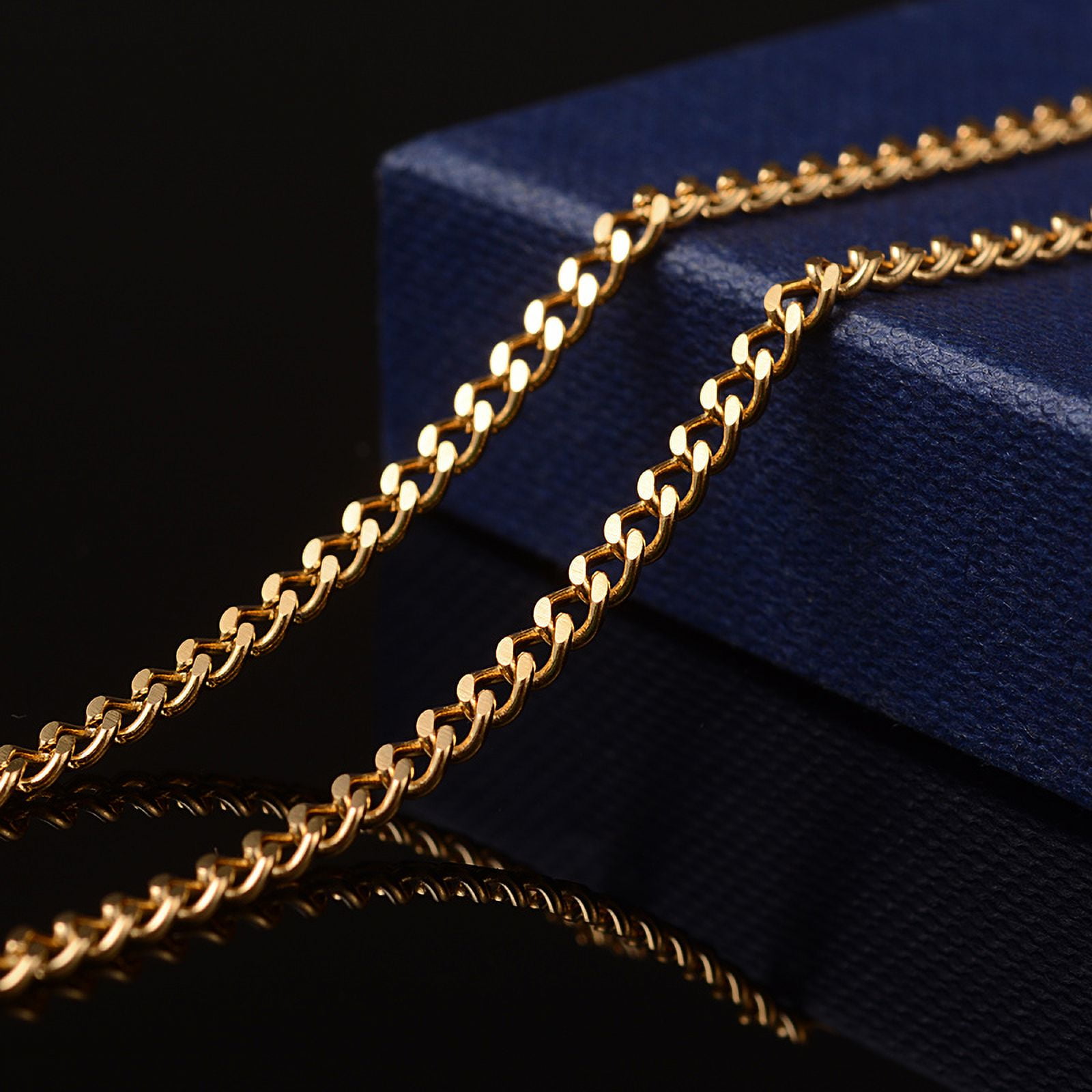 1Roll Ion Plating(IP) 304 Stainless Steel Twisted Chains Curb Chains ...