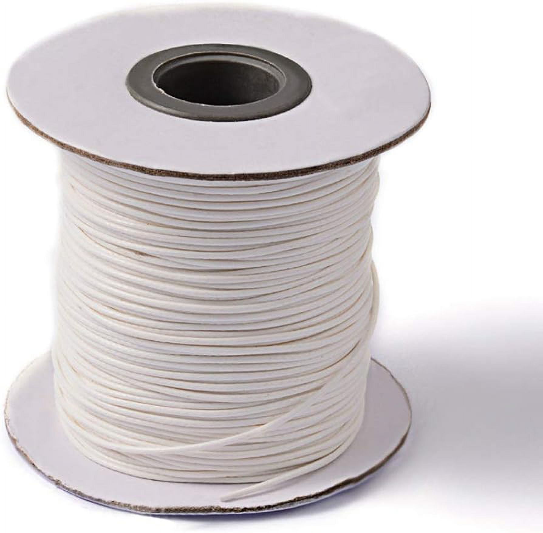 1Roll Korean Waxed Polyester Cord Macrame Artisan String White 1mm ...