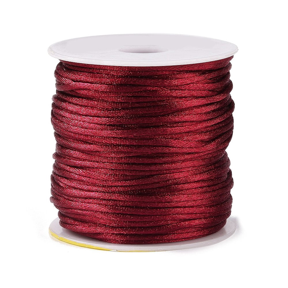 1Roll Nylon Satin Rattail Cords Beading Threads for Bracelet Jewelry ...