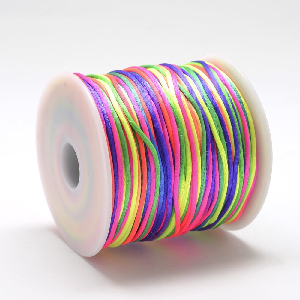 1Roll Nylon Thread Rattail Satin Cord Colorful 1mm 76.55 yards(70m ...