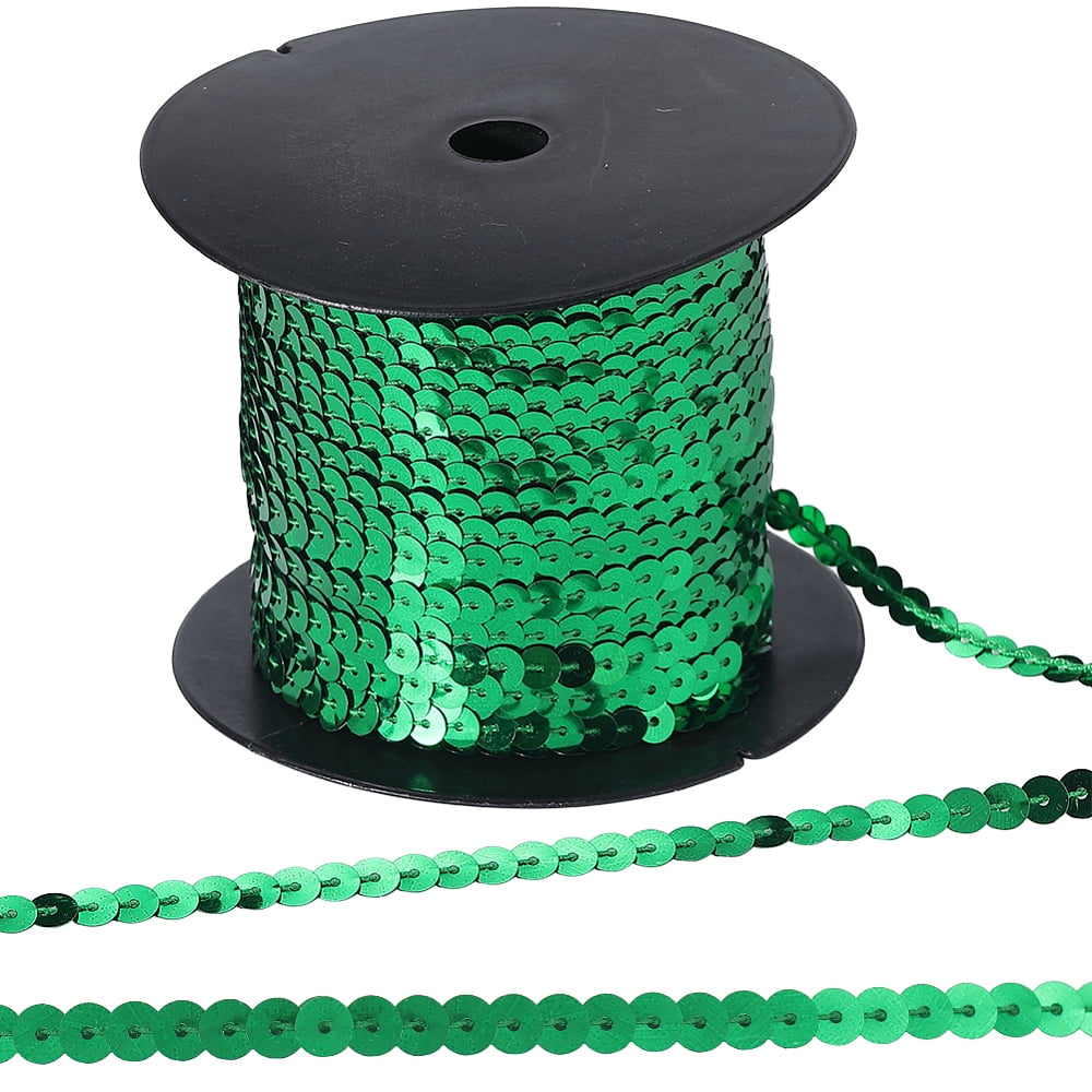 1Roll Plastic Paillette/Sequins Chain Rolls AB Color Green 6mm 1roll ...