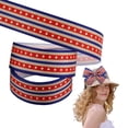 1Roll Red White Blue Fabric Ribbon, Patriotic Soft Decorative Ribbon ...