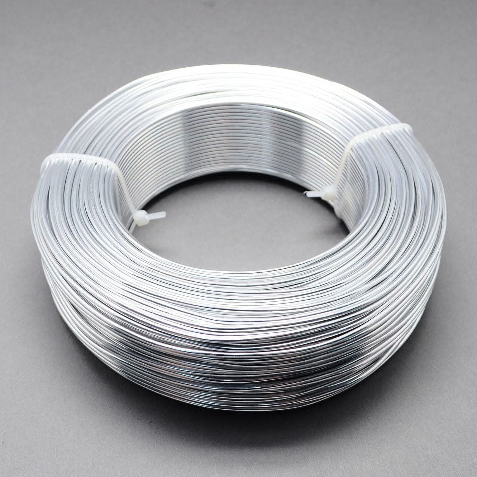 1Roll Round Aluminum Wire Bendable Metal Craft Wire for DIY Jewelry Craft Making Silver 1.5mm in ...